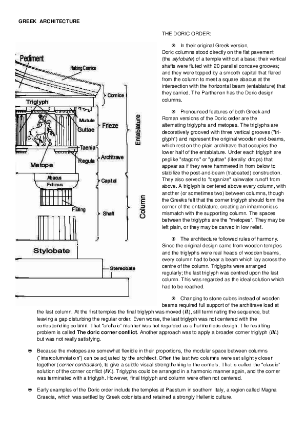 (DOC) GREEK ARCHITECTURE