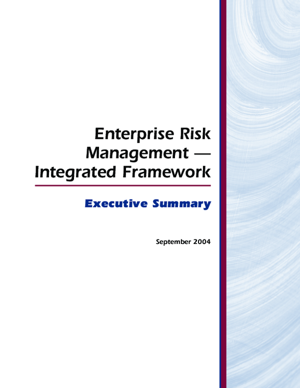 (PDF) Enterprise Risk Management — Integrated Framework Executive Summary