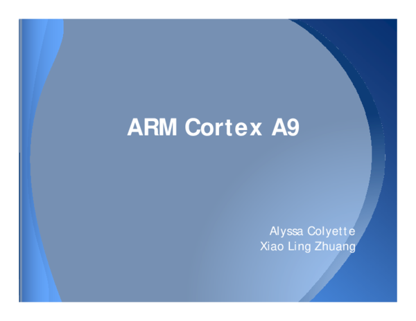 (PDF) ARM Cortex A9