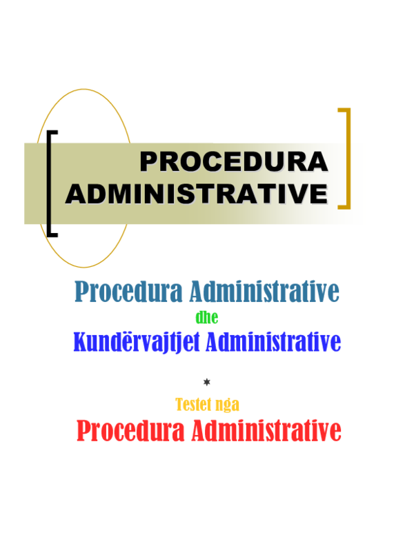 (PDF) PROCEDURA PROCEDURA ADMINISTRATIVE ADMINISTRATIVE Procedura ...