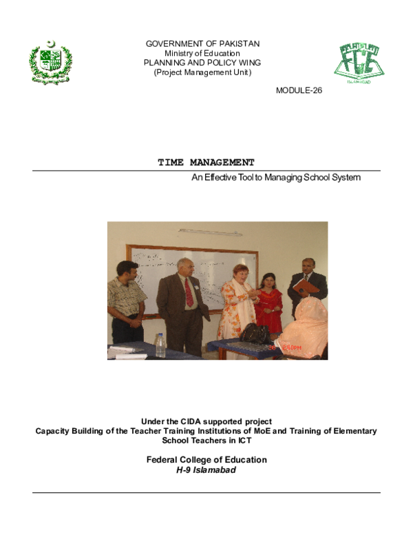 (DOC) Module on time management
