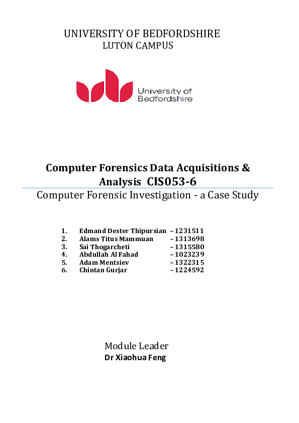 (PDF) Computer Forensic Investigation