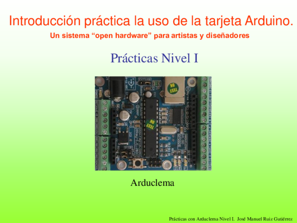 (PDF) Prácticas con Arduclema Nivel I