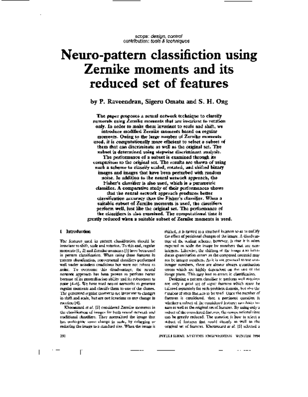 (PDF) Neuro-pattern classification using Zernike moments and its ...