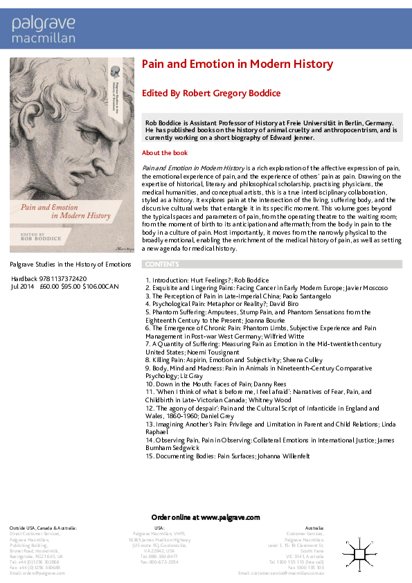 (PDF) Book chapter "Documenting Bodies: Pain Surfaces" in "Pain and ...