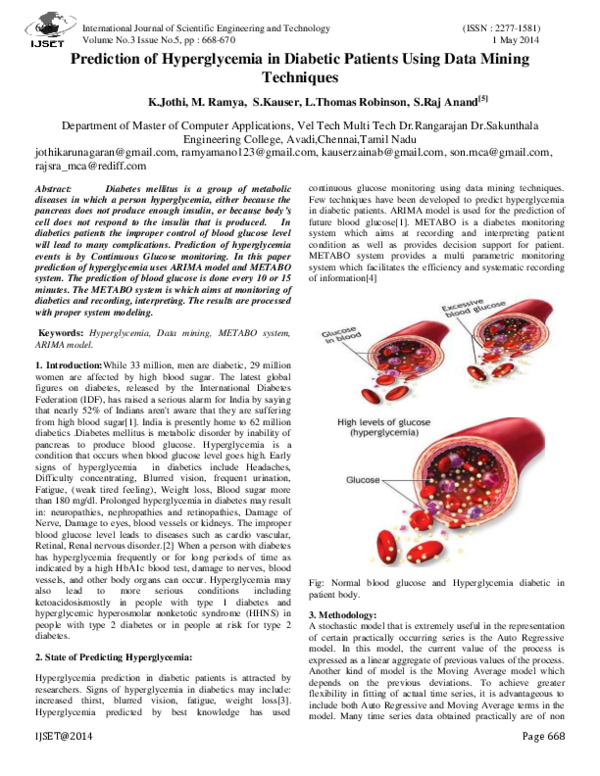 (PDF) Prediction of Hyperglycemia in Diabetic Patients Using Data ...
