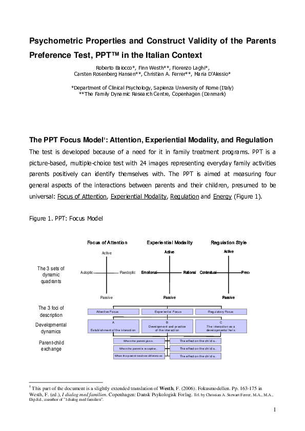 (PDF) Psychometric Properties and Construct Validity of the Parents ...