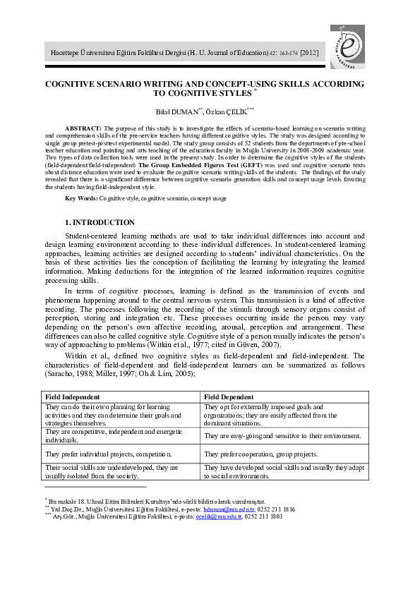 (PDF) COGNITIVE SCENARIO WRITING AND CONCEPT-USING SKILLS ACCORDING TO ...