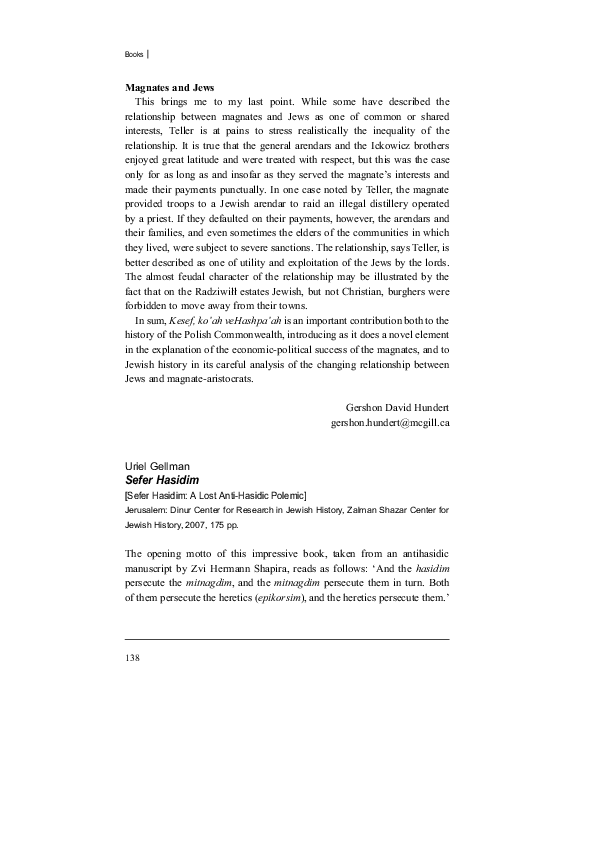 ‘Zaddikim in Hell’ [Uriel Gellman, Sefer Hasidim: A Lost Anti-Hasidic ...