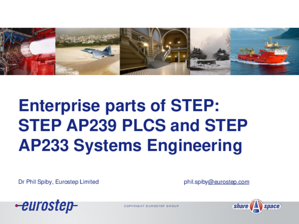 (PDF) AP233 deployment - Enterprise parts of STEP STEP AP239 PLCS and ...