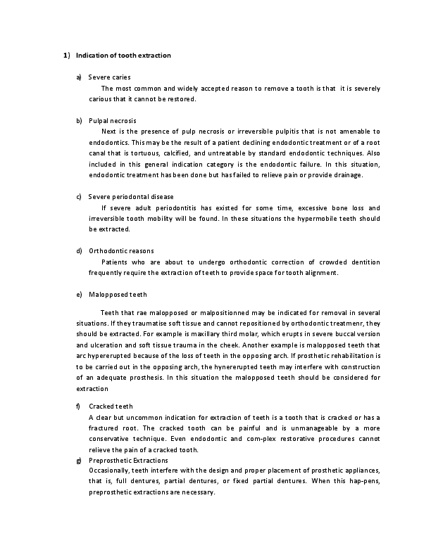 (DOC) Indication of tooth extraction