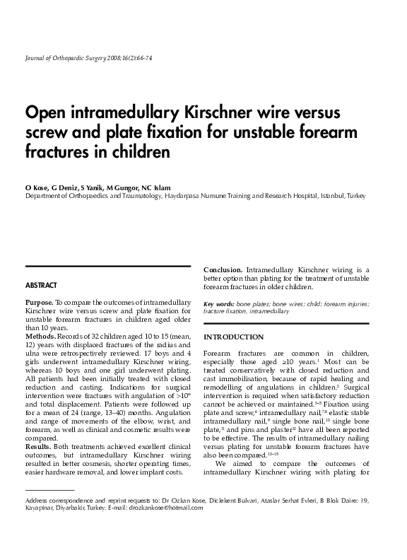 (PDF) Open intramedullary Kirschner wire versus screw and plate ...