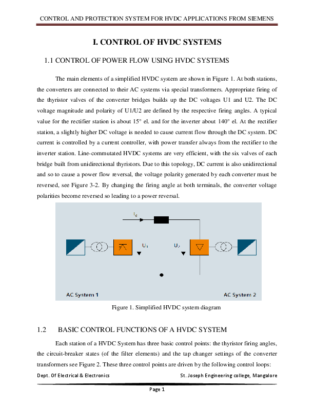 (PDF) CONTROL AND PROTECTION SYSTEM FOR HVDC APPLICATIONS FROM SIEMENS ...