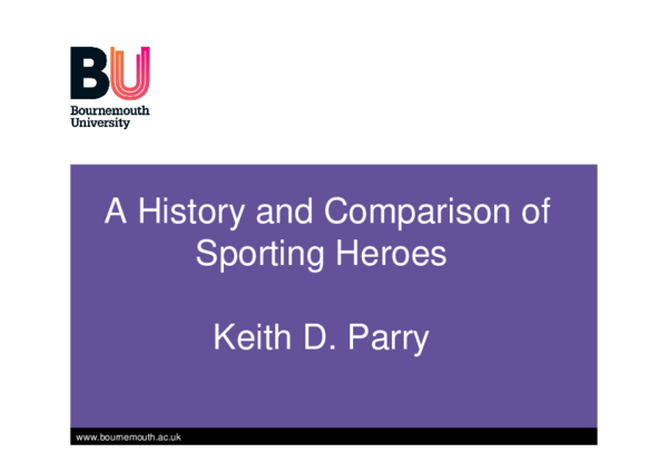 (PDF) A History and Comparison of Sporting Heroes