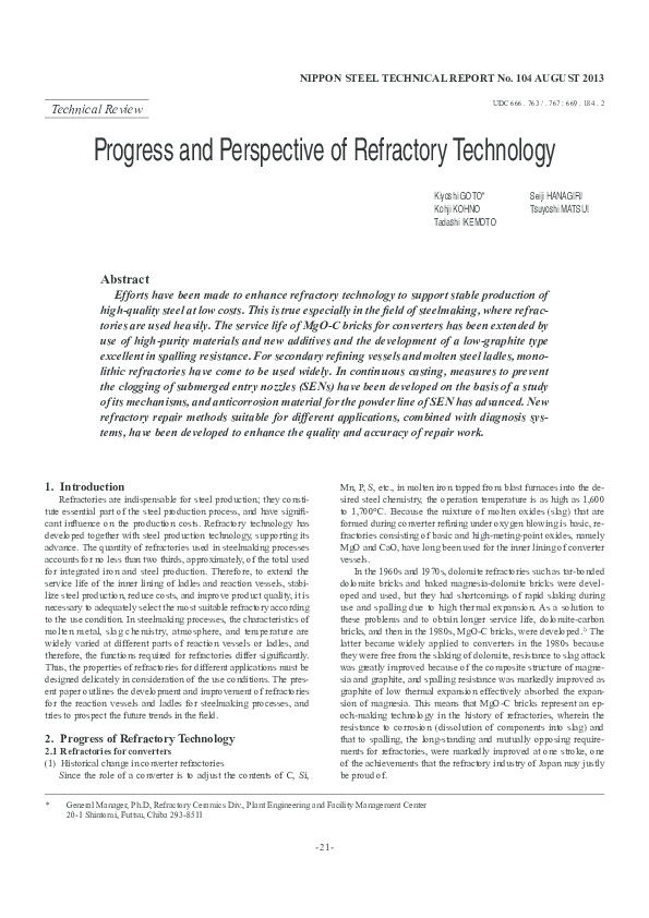 (PDF) NIPPON STEEL TECHNICAL REPORT No. 104 AUGUST 2013 -21