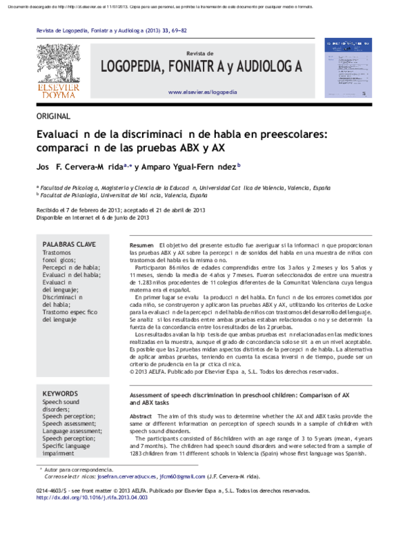 (PDF) 2013 Cervera Ygual Comparación ABX AX