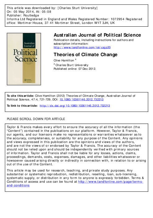 (PDF) Theories of Climate Change