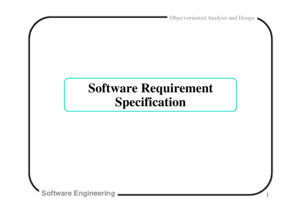 (PDF) Software Engineering 1 Object-oriented Analysis and Design ...