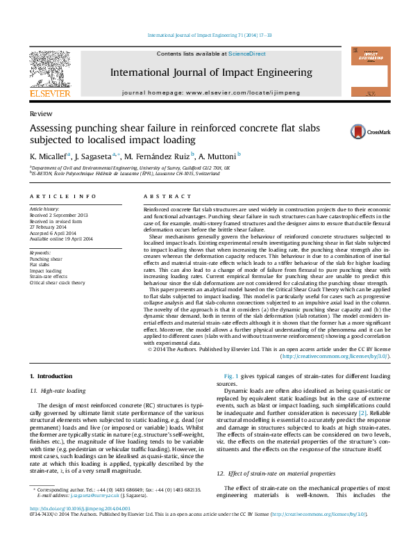 (PDF) Assessing punching shear failure in reinforced concrete flat ...