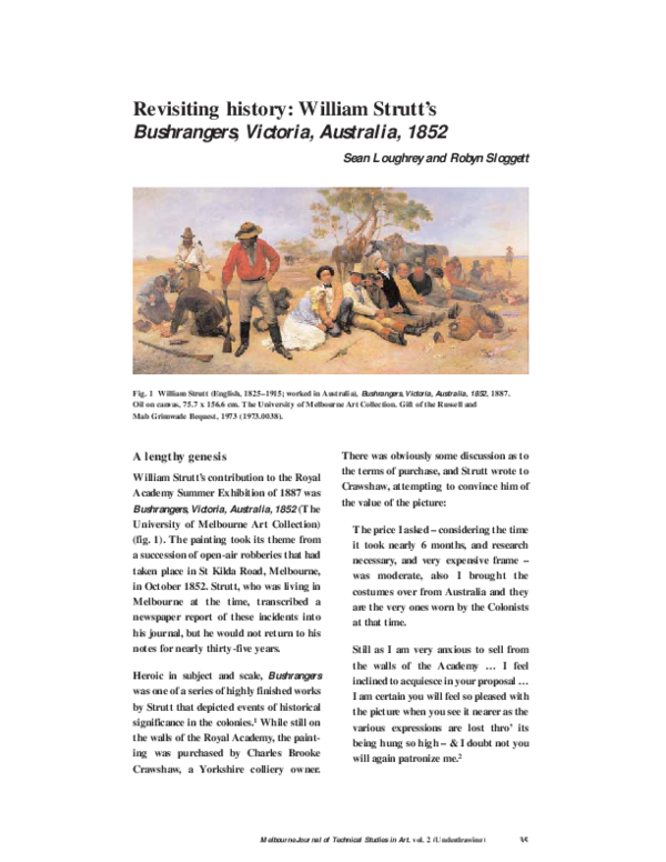 (PDF) Revisiting history: William Strutt's Bushrangers, Victoria ...