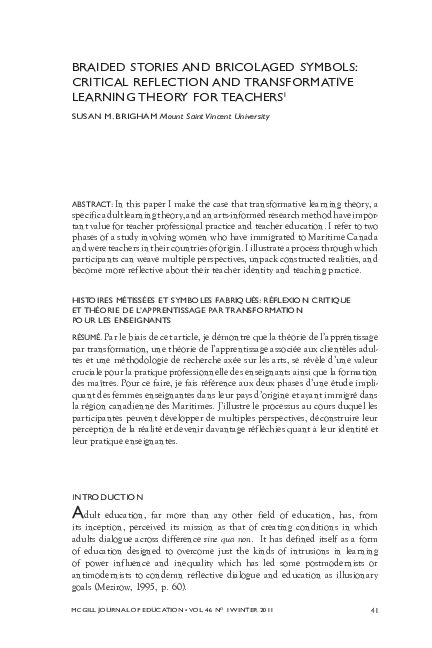 Braided Stories and Bricolaged Symbols