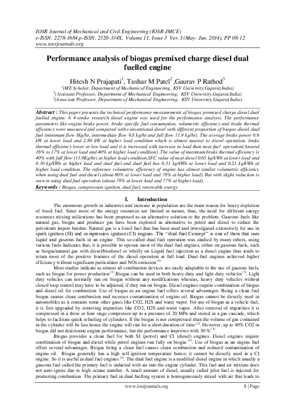 (PDF) Performance analysis of biogas premixed charge diesel dual ...