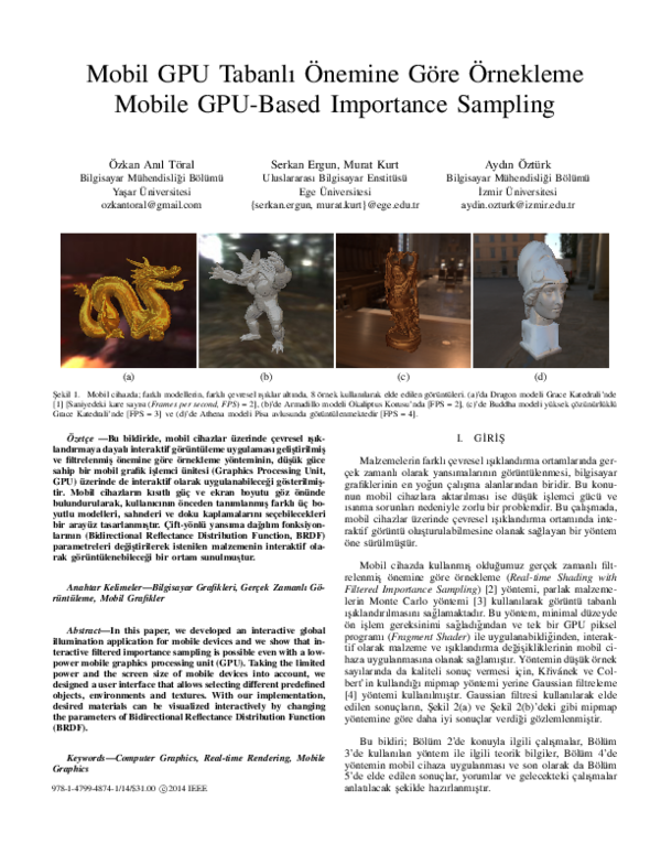 (PDF) Mobile GPU-Based Importance Sampling