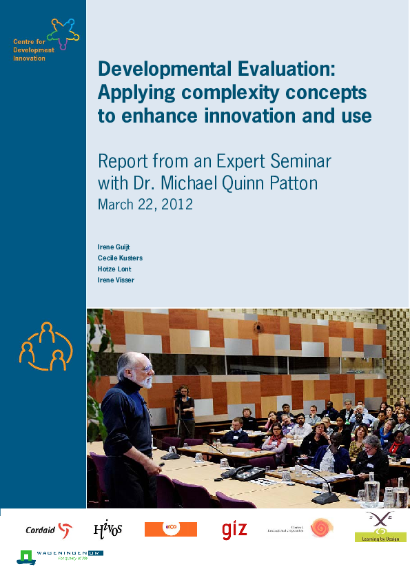 (PDF) Developmental evaluation : applying complexity concepts to ...