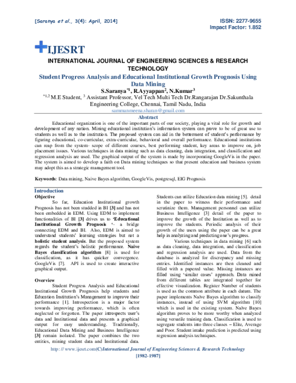 (PDF) Student Progress Analysis and Educational Institutional Growth ...