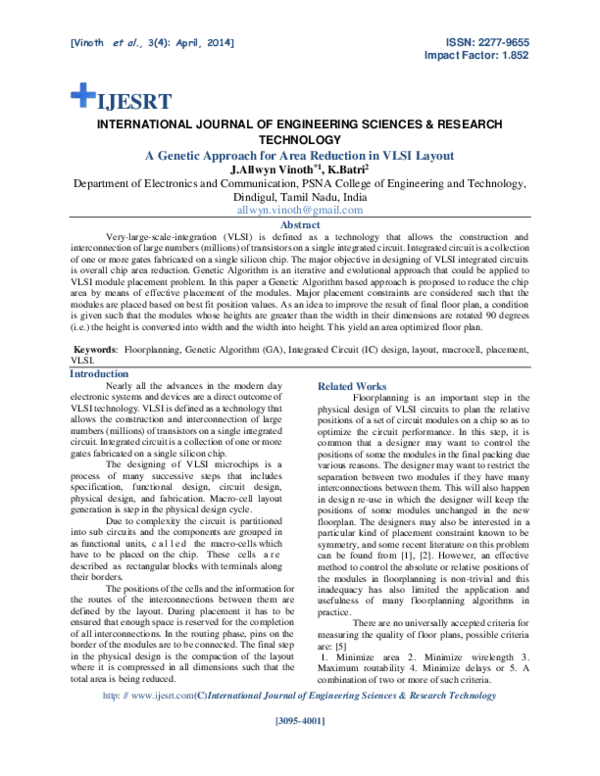 (PDF) A Genetic Approach for Area Reduction in VLSI Layout.