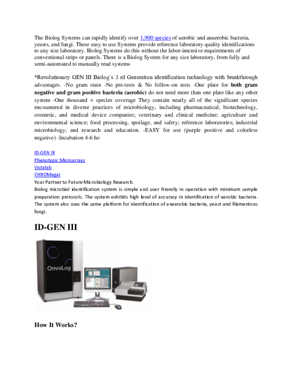 (DOC) The Biolog Systems