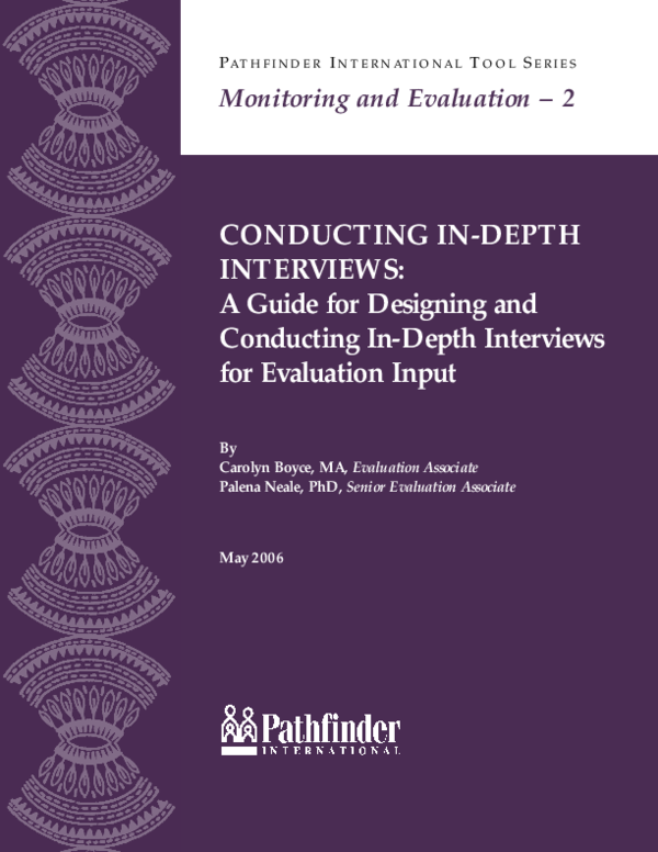 (PDF) PAT CONDUCTING IN-DEPTH INTERVIEWS: A Guide for Designing and ...