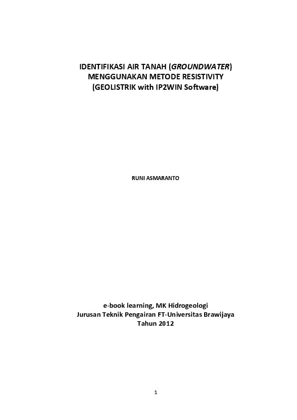 (PDF) identifikasi AirTanah menggunakan geolistrik (IPI2WIN)