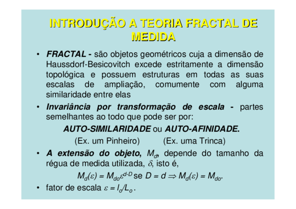 (PDF) INTRODUÇÃO A TEORIA FRACTAL DE MEDIDA