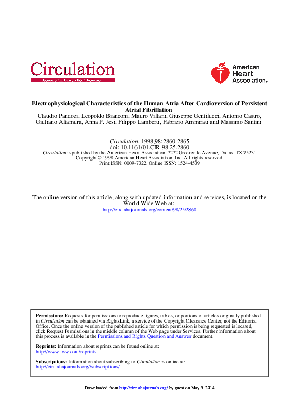 (PDF) Electrophysiological Characteristics of the Human Atria After ...
