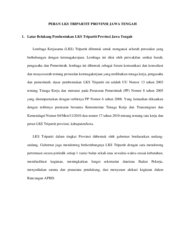 (DOC) PERAN LKS TRIPARTIT PROVINSI