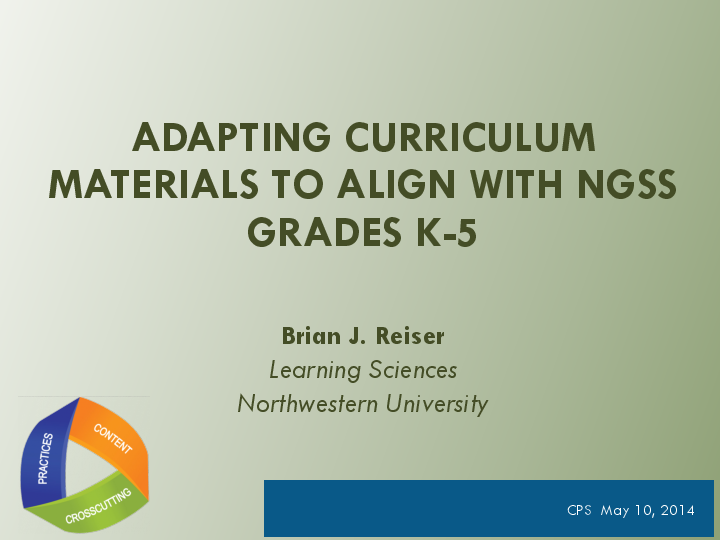 (PDF) Adapting Curriculum Materials to Align with NGSS: Grades K-5
