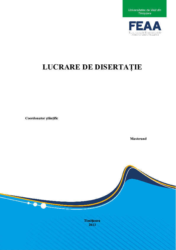 (DOC) LUCRARE DE DISERTAŢIE