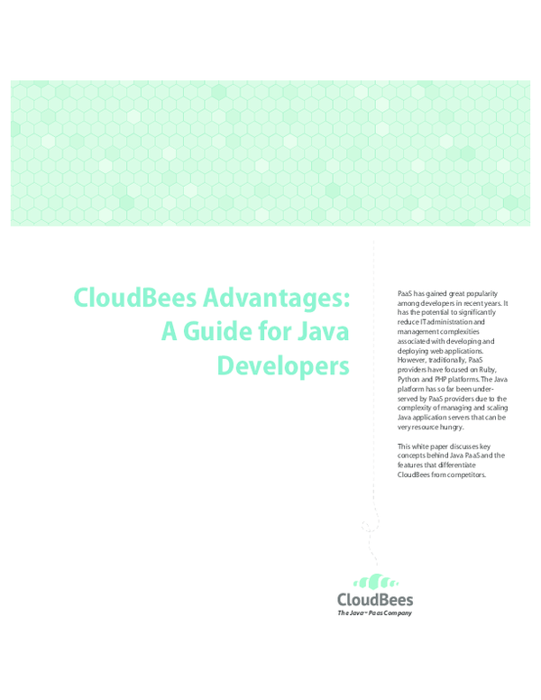 Pdf Cloudbees Advantages A Guide For Java Developers Considerations