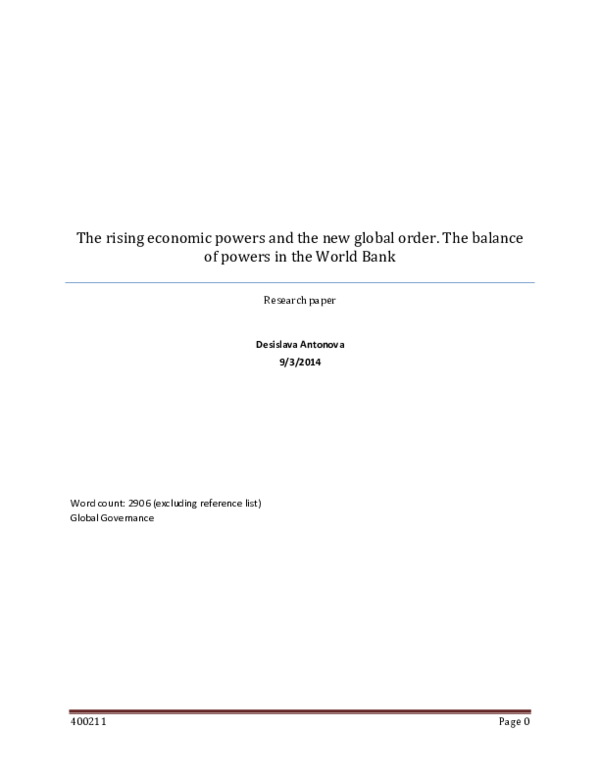 (PDF) The rising economic powers and the new global order. The balance ...