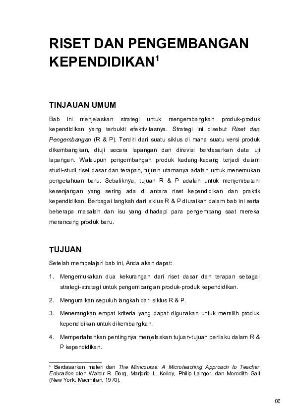 (DOC) RISET DAN PENGEMBANGAN KEPENDIDIKAN