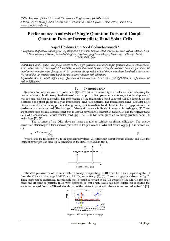 (PDF) Performance Analysis of Single Quantum Dots and Couple Quantum ...