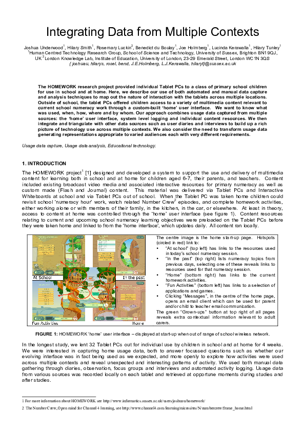 (PDF) Integrating Data from Multiple Contexts