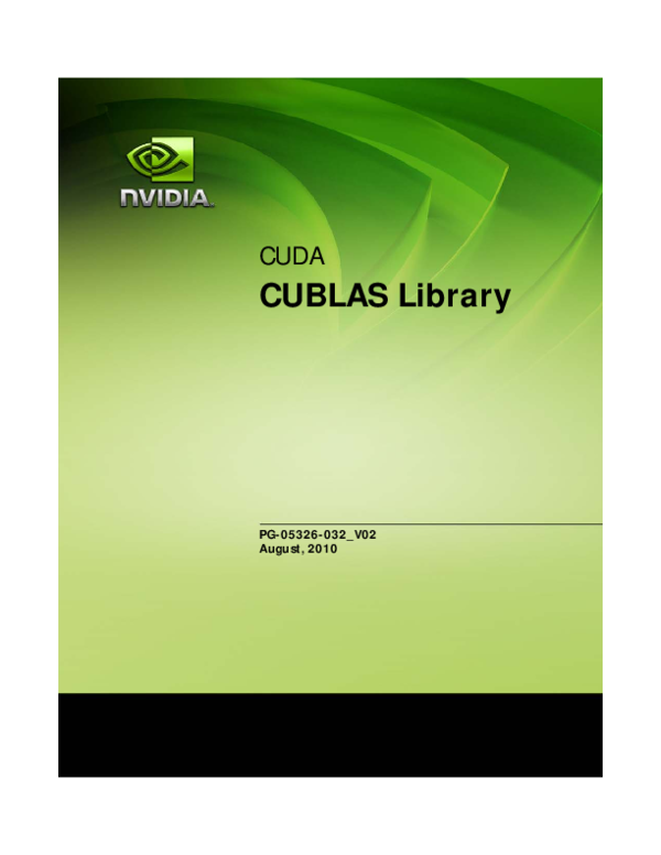 (PDF) CUBLAS Library | Monica Alonso Gonzalez - Academia.edu (PDF) CUBLAS Library | Monica Alonso Gonzalez - Academia.edu