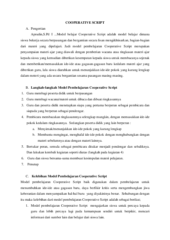 (DOC) COOPERATIVE SCRIPT | putu sri - Academia.edu