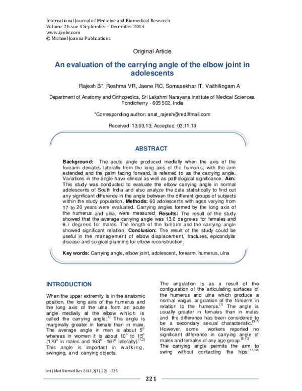 (PDF) Carrying Angle