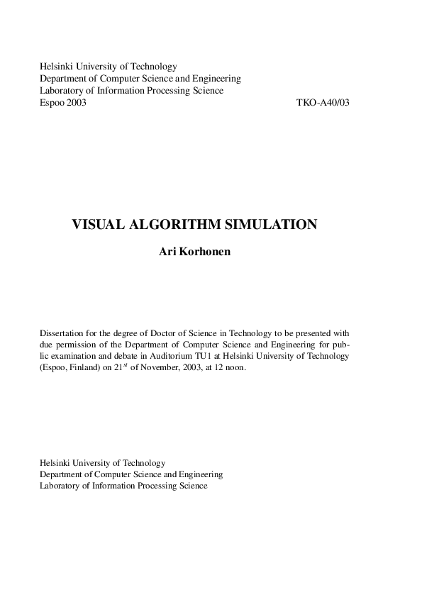 (PDF) VISUAL ALGORITHM SIMULATION