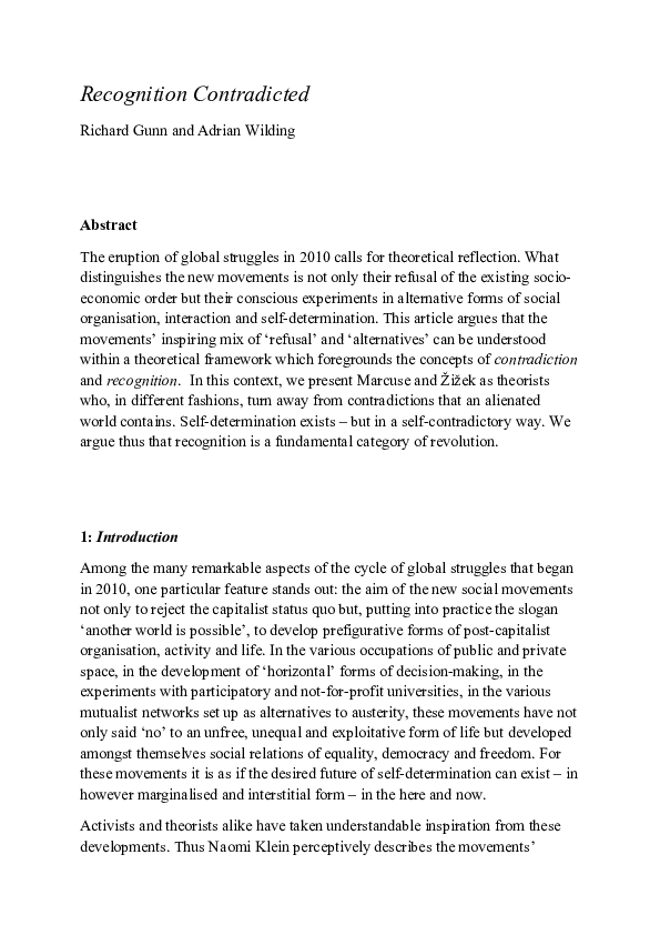 (DOC) Recognition Contradicted