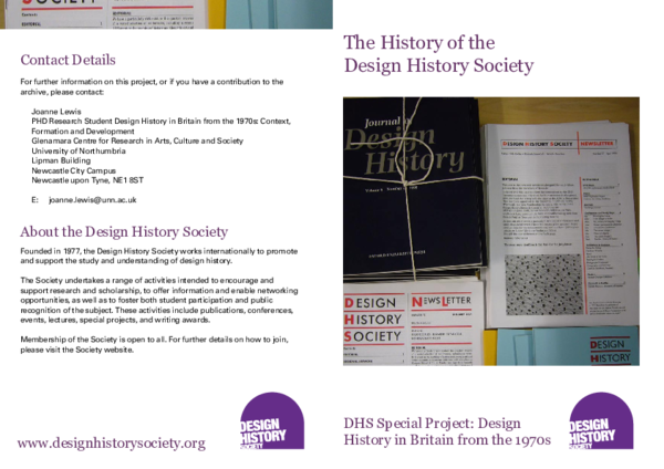 (PDF) The History of the Design History Society