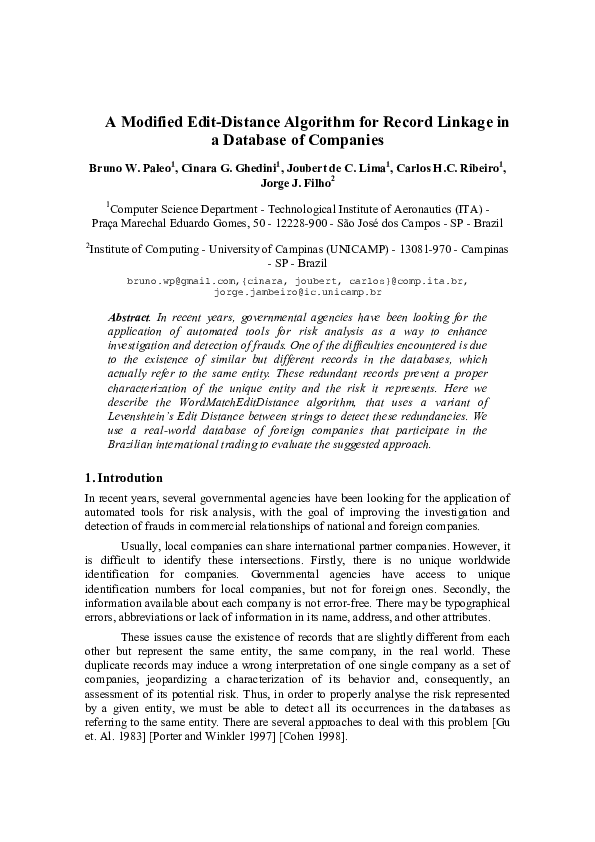 levenshtein distance algorithm